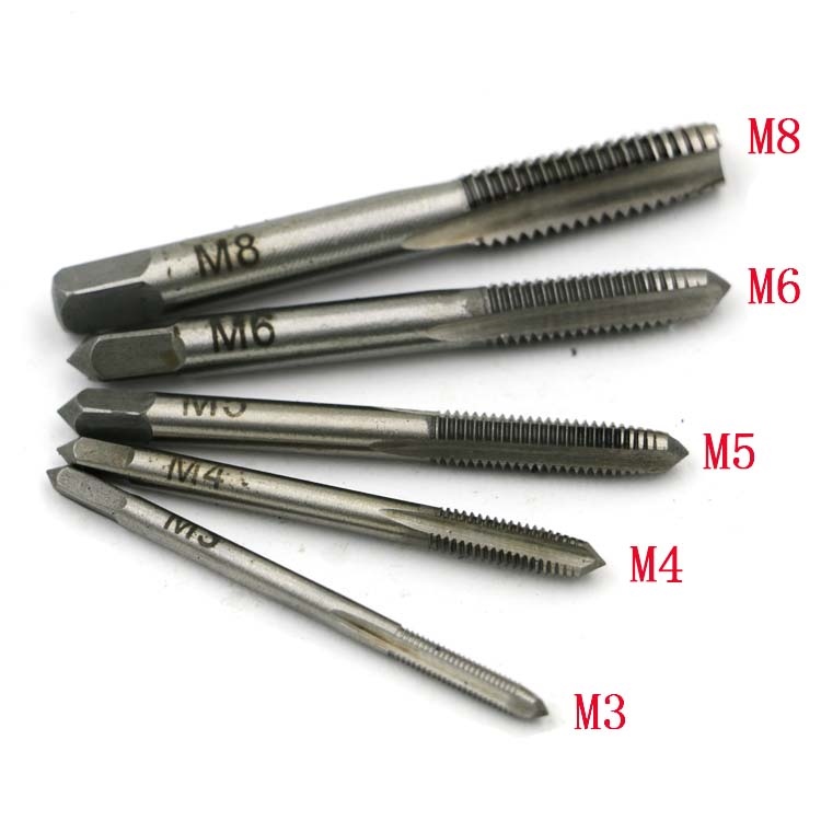 5pcs Hss Machine Screw Thread Metric Plug Tap Screw Taps 3mm 4mm 5mm ...