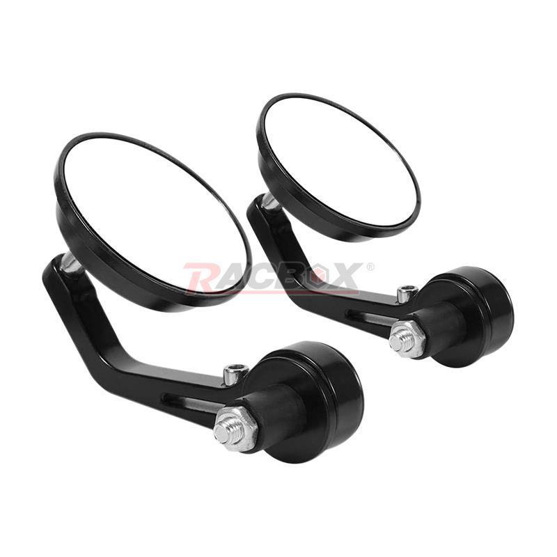 Universal 7-8- Round Bar End Rear Mirrors Moto Motorcycle Motorbike ...