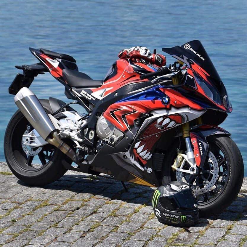 สติ๊กเกอร์ BMW S1000RR 2015-2018 ลายฉลามสีแดง - hugsticker - ThaiPick
