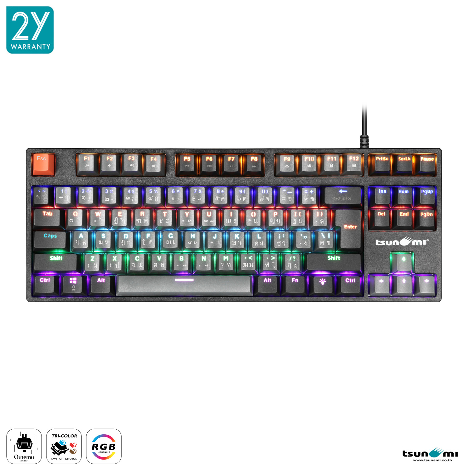 Tsunami Outemu MK-04 Youth Palette 87Keys TKL Mechanical Gaming ...