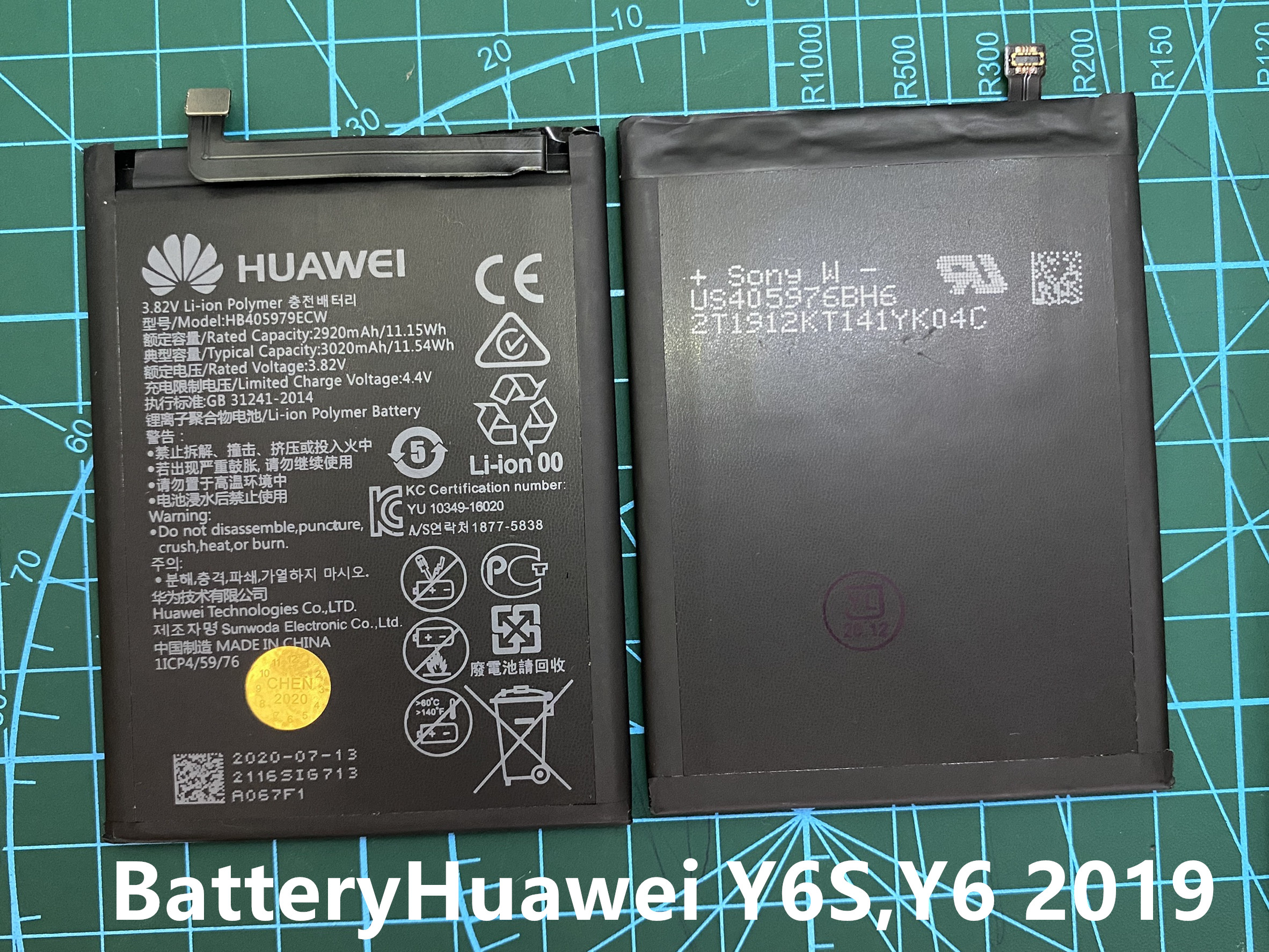 Batteryของแท้ แบต HUAWEI ทุกรุ่น Huawei Y9 2019 HB406689ECW mate10pro ...