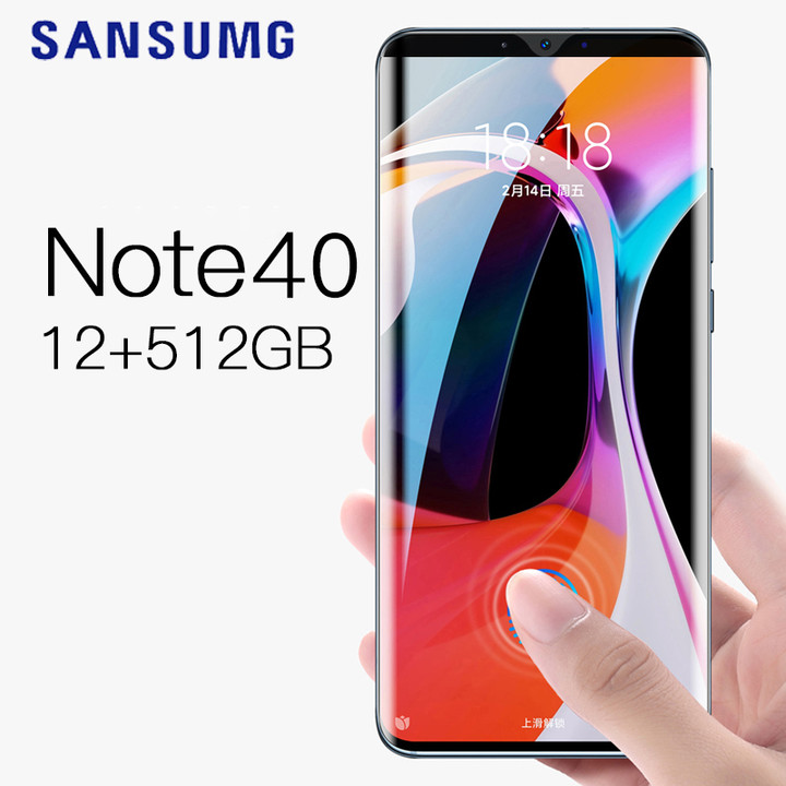 มือถือราคาถูก Samsung Note40 Plus โทรศัพท์มือถือ 5G Smartphone RAM12G ...