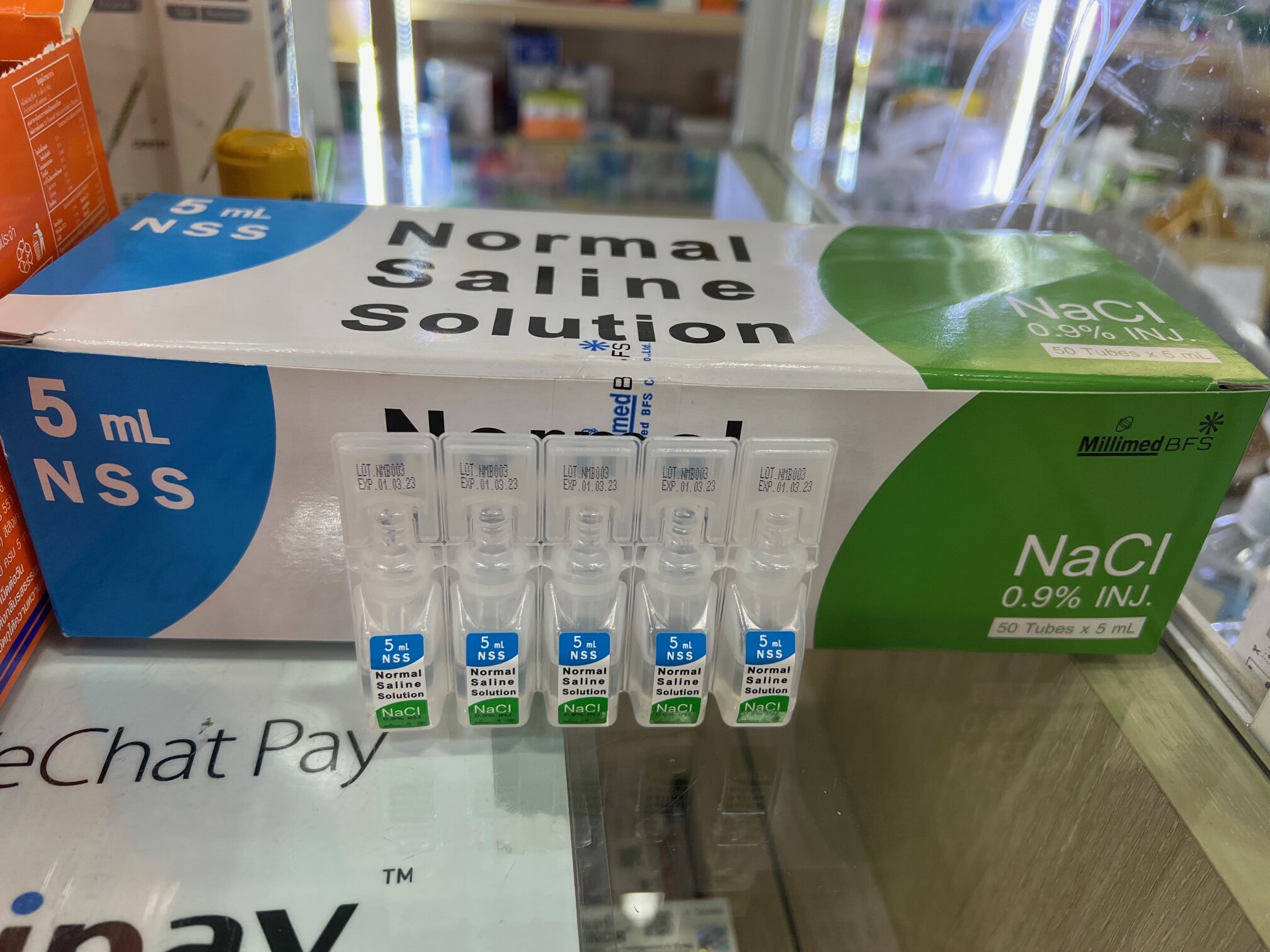 NSS 5 ml ( NaCl 0.9% inj ) น้ำเกลือ Normal Saline Solution แบ่งขาย 5 ...