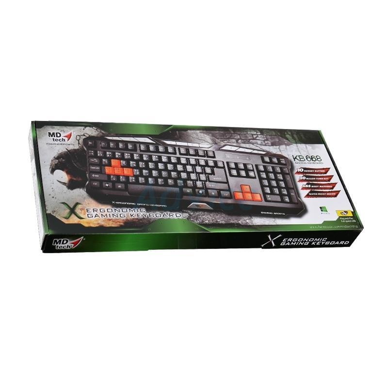 USB Multi Keyboard MD-TECH (KB-668) Black คีย์บอร์ด ประกัน 1Y ...