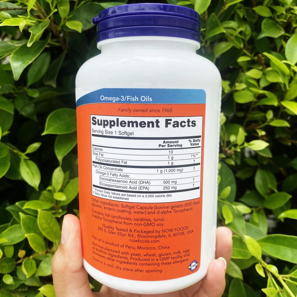ดีเอชเอ DHA-500/EPA-250 Double Strength 180 Softgels (Now Foods ...