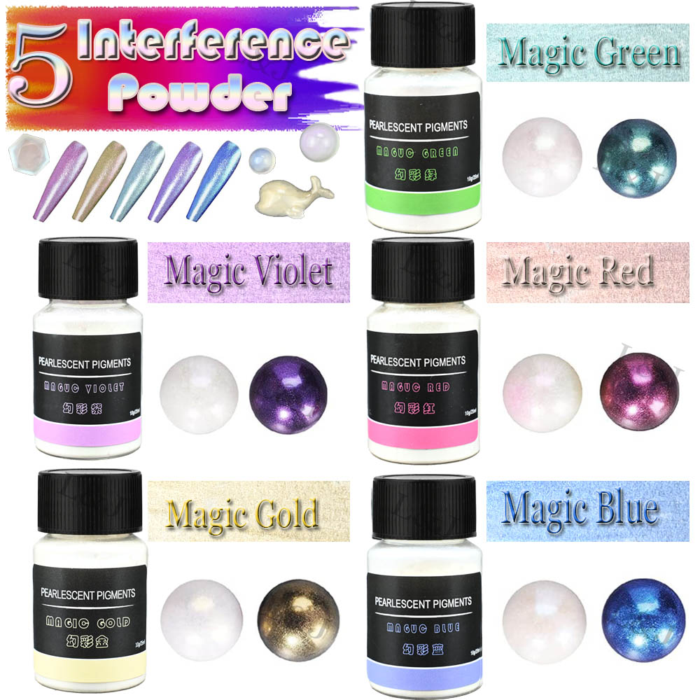 Mica Powder Pigment Interference Pearlescent Pearl Glitter Mica Powder ...