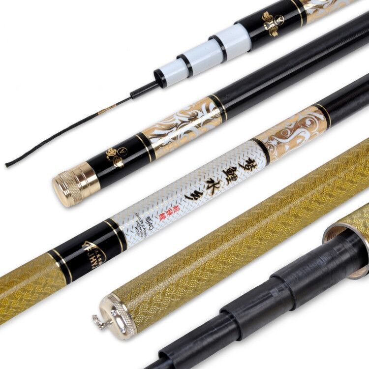 5H28 Adjustable Fishing Rod Super Hard Carp Rod 3.6m5.4m7.2m คันเบ็ด ...