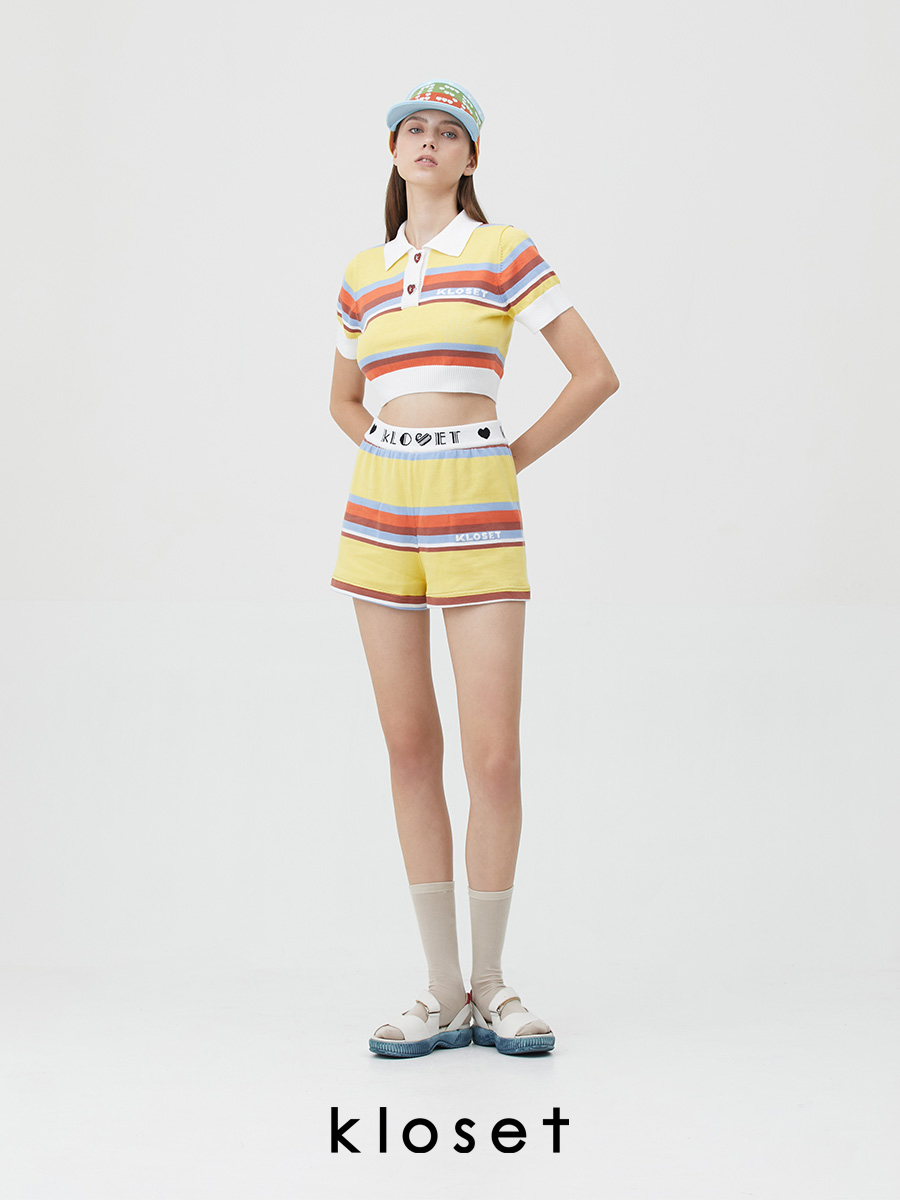 KLOSET The Wonder Of Love Shorts (PS22-P002) กางเกงขาสั้นผ้านิตติ้ง - Kloset - ThaiPick