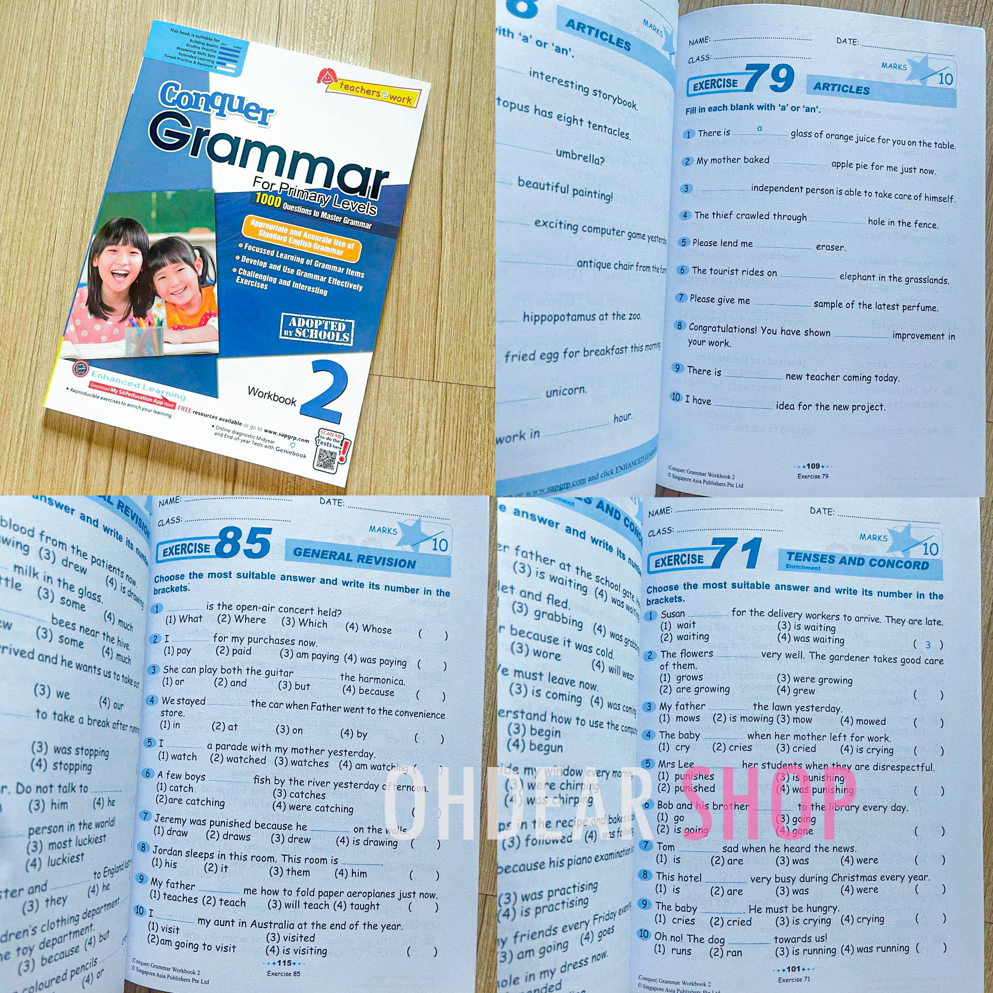 พร้อมส่งมีของในไทยหนังสือ Conquer Grammar For primary levels เล่ม 1-6 แบบฝึกหัดภาษาอังกฤษพร้อม ...