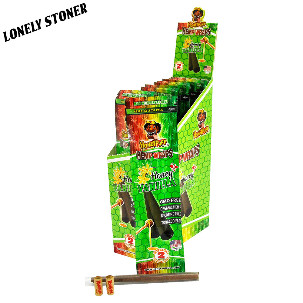 Honeypuff Full Box 12 Packs King Size Flavored Rolling Papers Natural ...