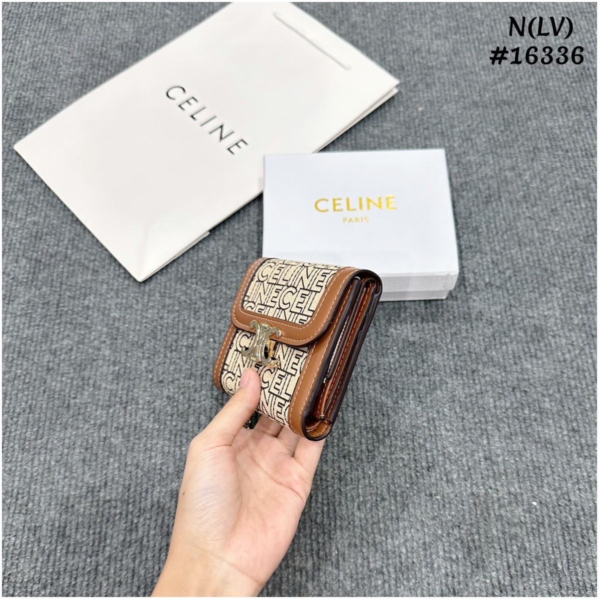 กระเป๋าสตางค์ 3 พับ ขนาดเล็ก ซีลีน mini shot wallet ใช้ได้ทั้งหญิงและ ...