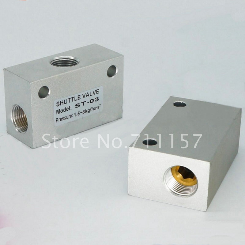 ST 01 Flow Rate Control O Valves Pneumatic Shuttle Valve OR Gate Dual ...