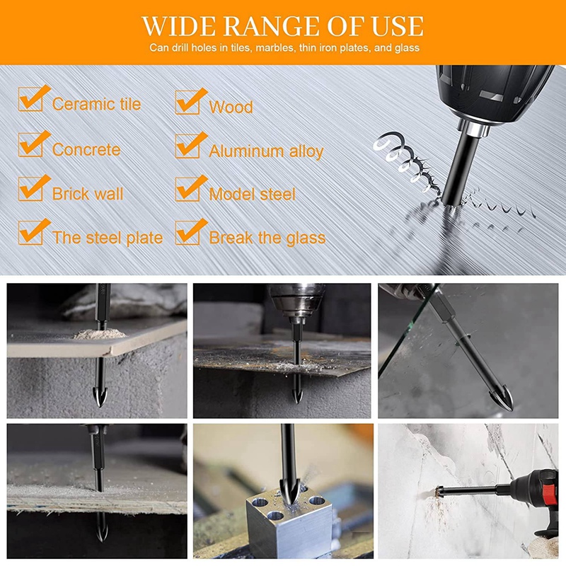 Multifunctional Cross Alloy Drill Bit Tip High-Performance Utility ...