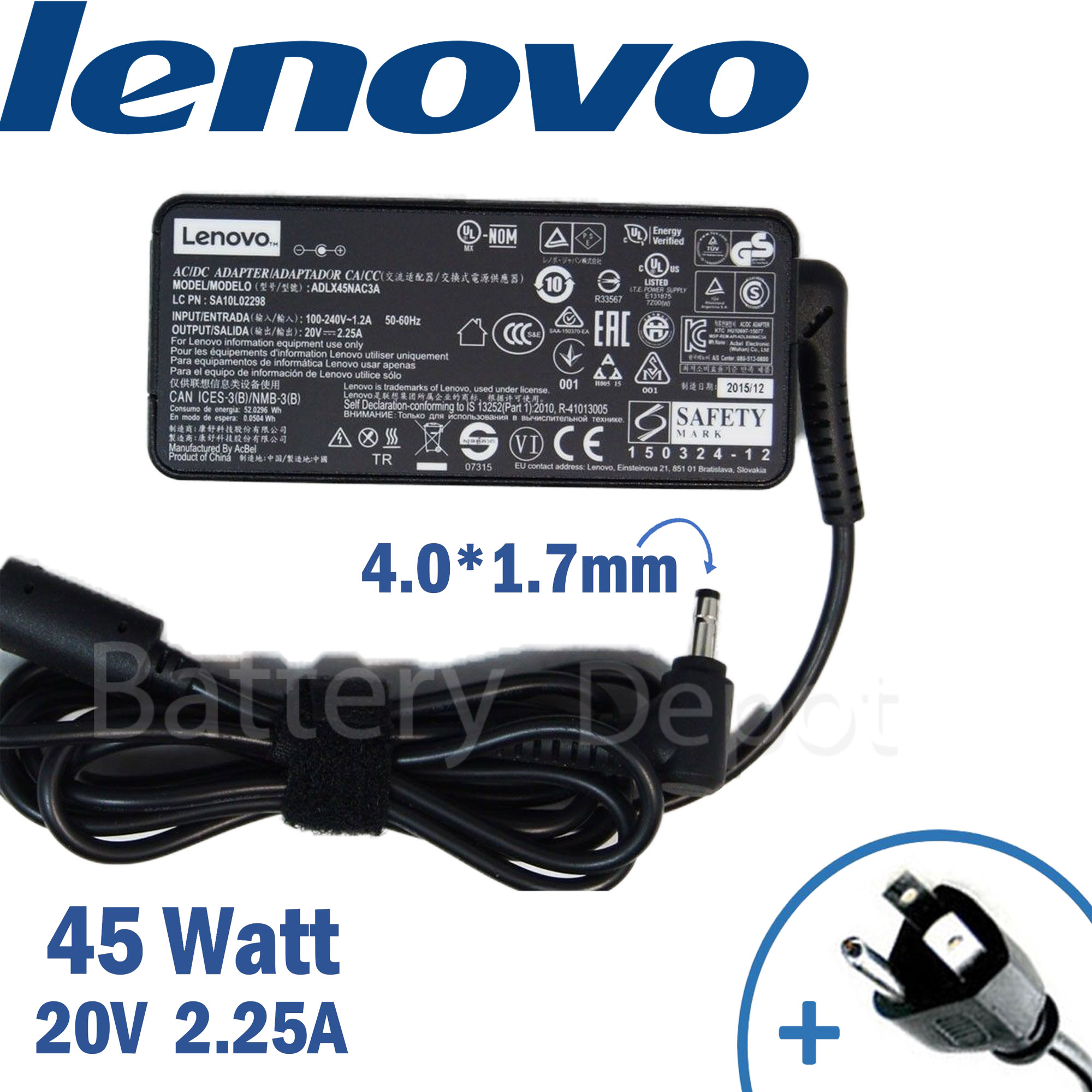 Lenovo Adapter ของแท้ Lenovo IdeaPad 310-15IAP 310S-14AST 310S-14IKB ...
