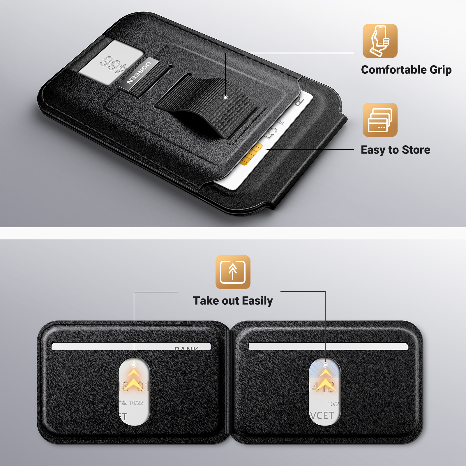 UGREEN รุ่น 45166 Magnetic Wallet Stand ขาตั้งโทรศัพท์ แม่เหล็กที่ตั้ง ...