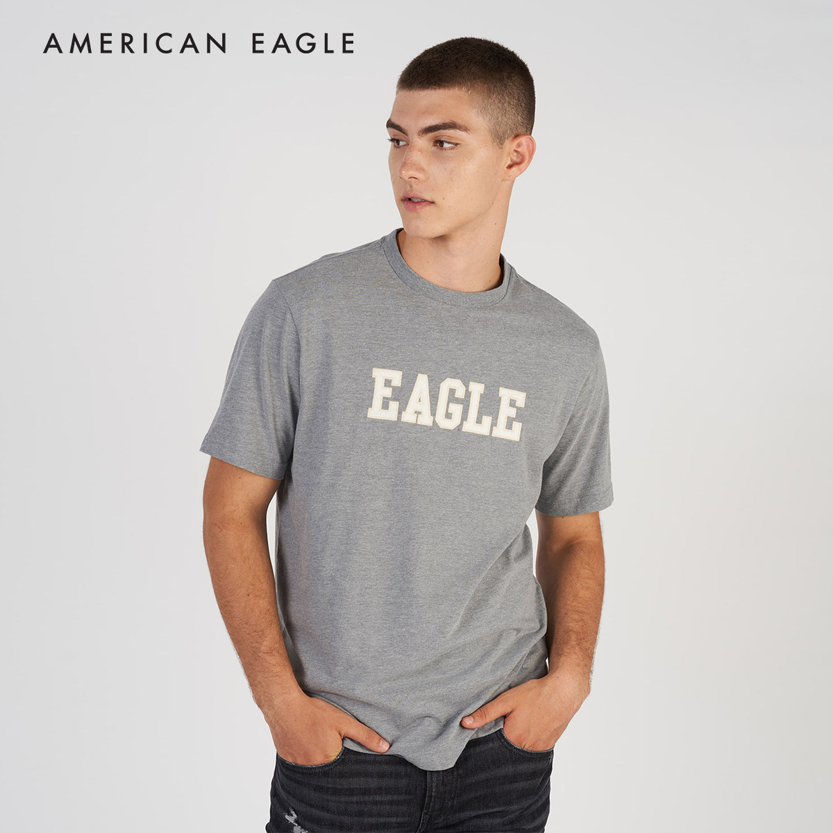 American Eagle Super Soft Graphic T-Shirt เสื้อยืด ผู้ชาย กราฟฟิค( MTS ...
