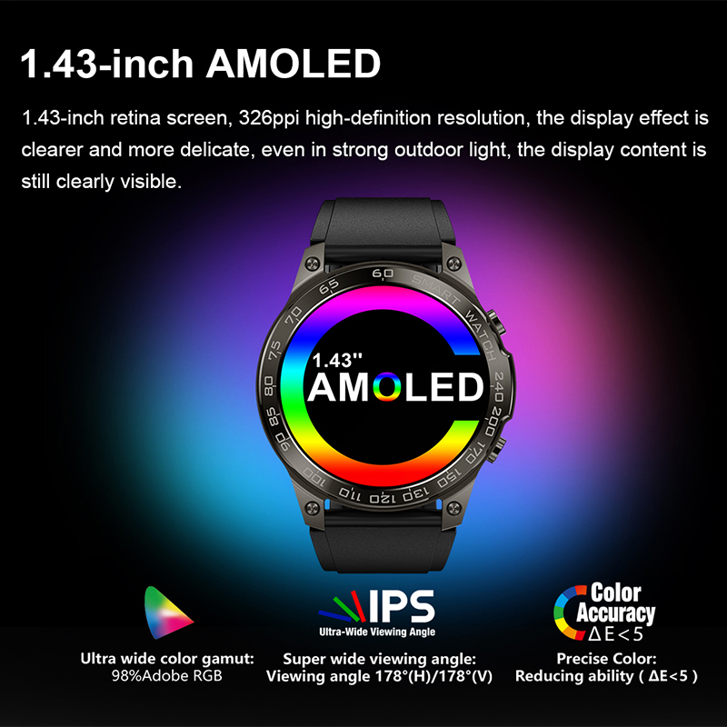 l Smart Watch 1.43 นิ้ว AMOLED IPS Display NFC IP68 WaterProof SmartWatch - tQeYiUnk - ThaiPick