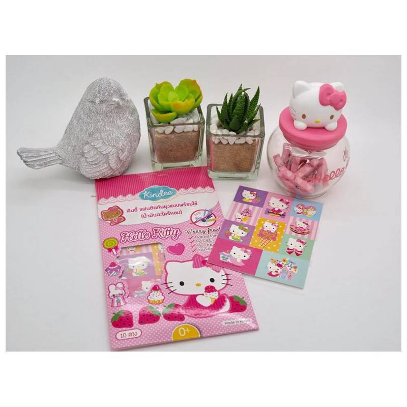 Kindee คินดี้ แผ่นติดกันยุงแบบพร้อมใช้ (น้ำมันตะไคร้หอม) คิตตี้ 10 2 ดวง - Kiddy's Store - ThaiPick