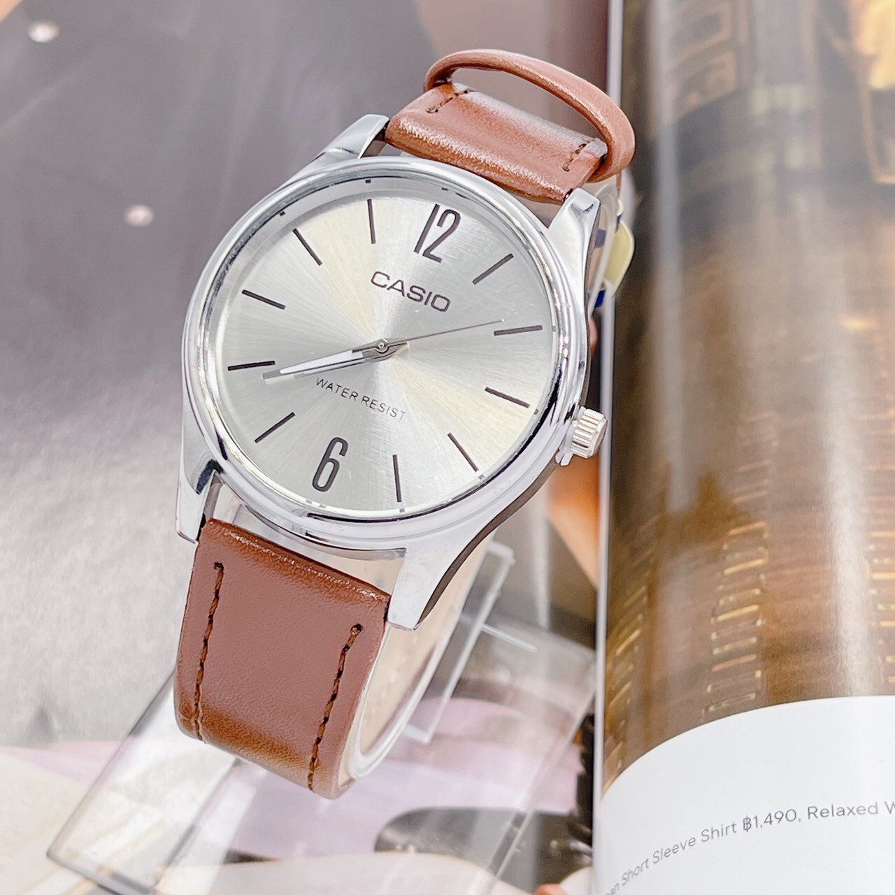 Watchtime นาฬิกาข้อมือแฟชั่นผู้ชาย คาสิโอ้ หน้าปัดขนาด 42 มม. มีวันที่ ...