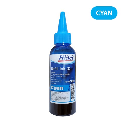 Hi-jet หมึกเติม Inkjet Refill Ink (C) 100 ml. (เลือกสีได้) หมึกเครื่อง ...