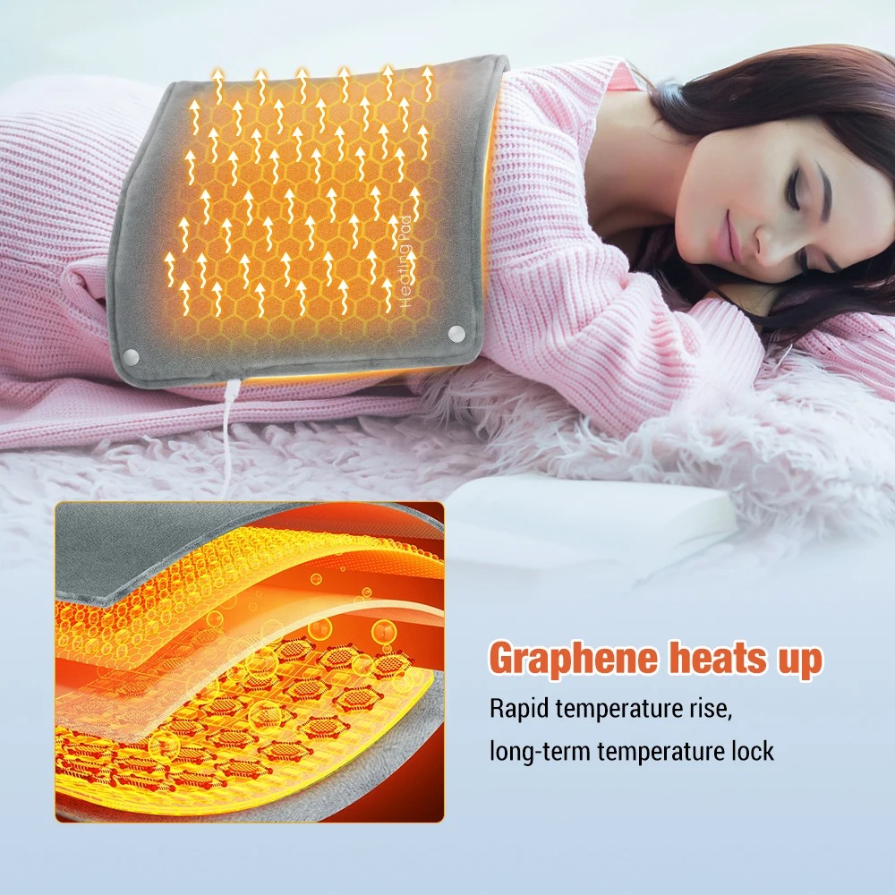 Graphene Thermostat Electric Heating Hand Warmers Pad Household Travel ...