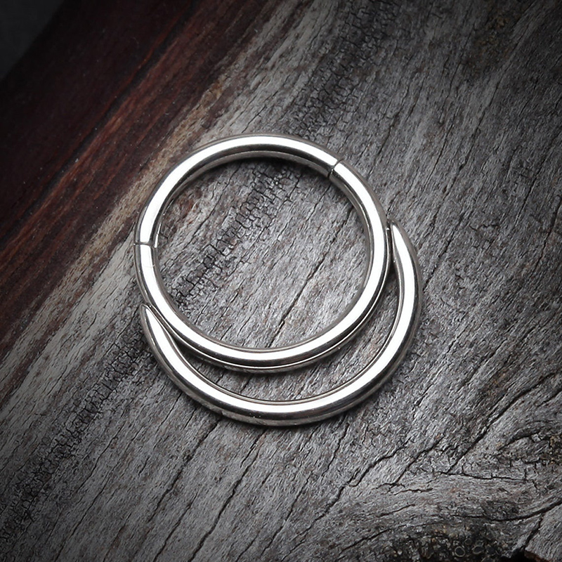 ASTM F136 Titanium Hinged Segment Hoop Ring Crescent Moon Septum ...