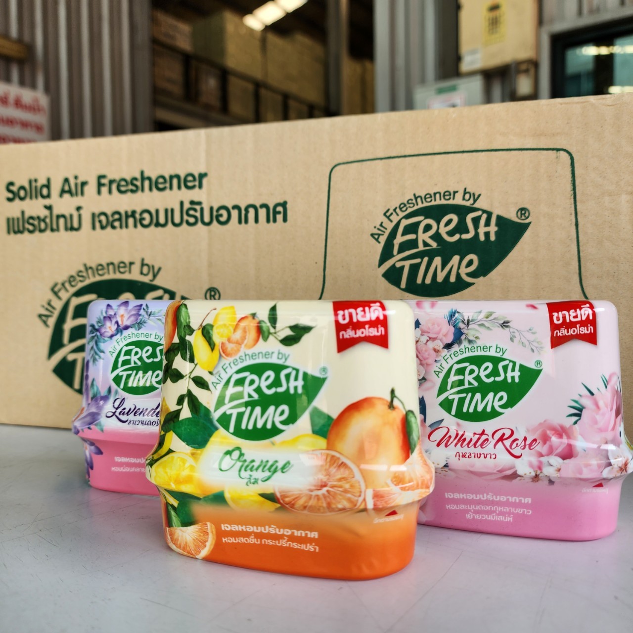 ขายดีมาก FreshTime เจลหอมปรับอากาศ ขนาด 180g. มีให้เลือก 3 กลิ่น หอมมาก ลาเวนเดอร์ ส้ม ไวท์โรส ...
