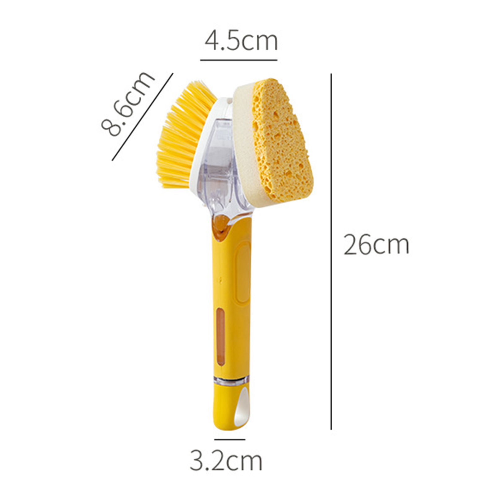 Multipurpose Kitchen Cleaning Brush Slip Handle Removable Sponge with ...