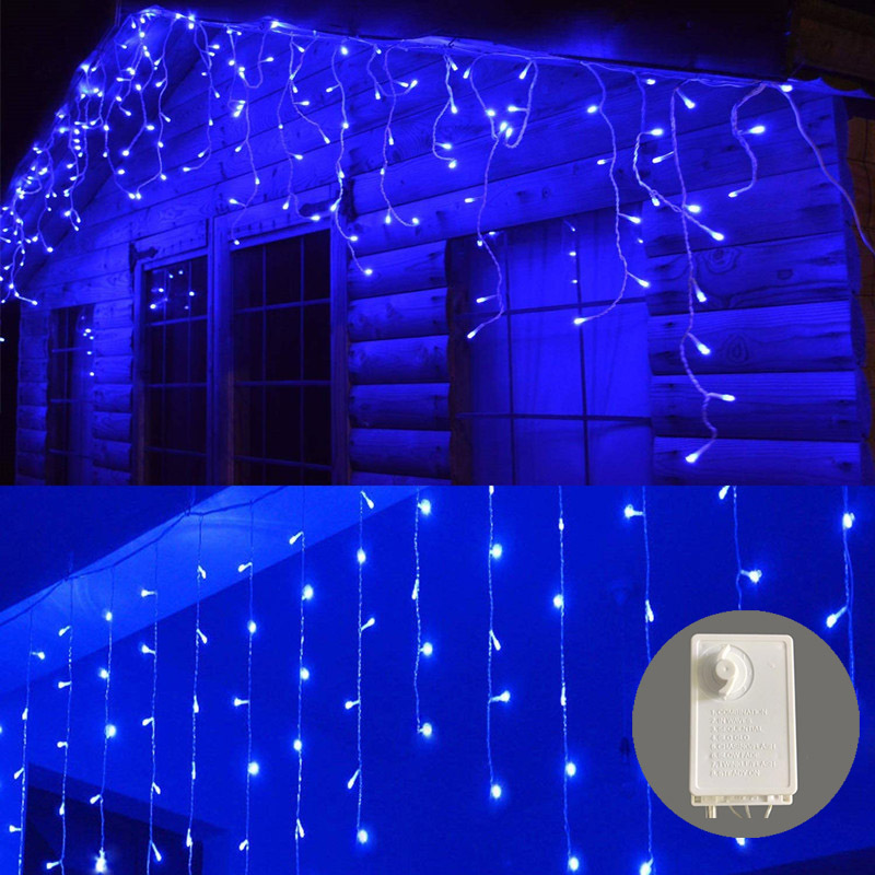 สหภาพยุโรป2024คริสต์มาสม่านน้ำแข็งไฟ LED เชือก D roop 0.6-0.8เมตรตกแต่ง ...