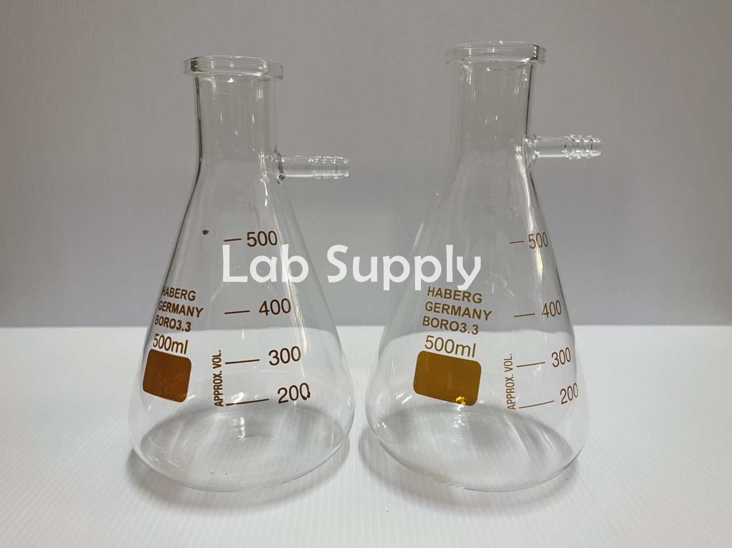 Haberg/Germany_ขวดลดความดัน (Suction flask) 500 มล. Filtering Flask 500 ...