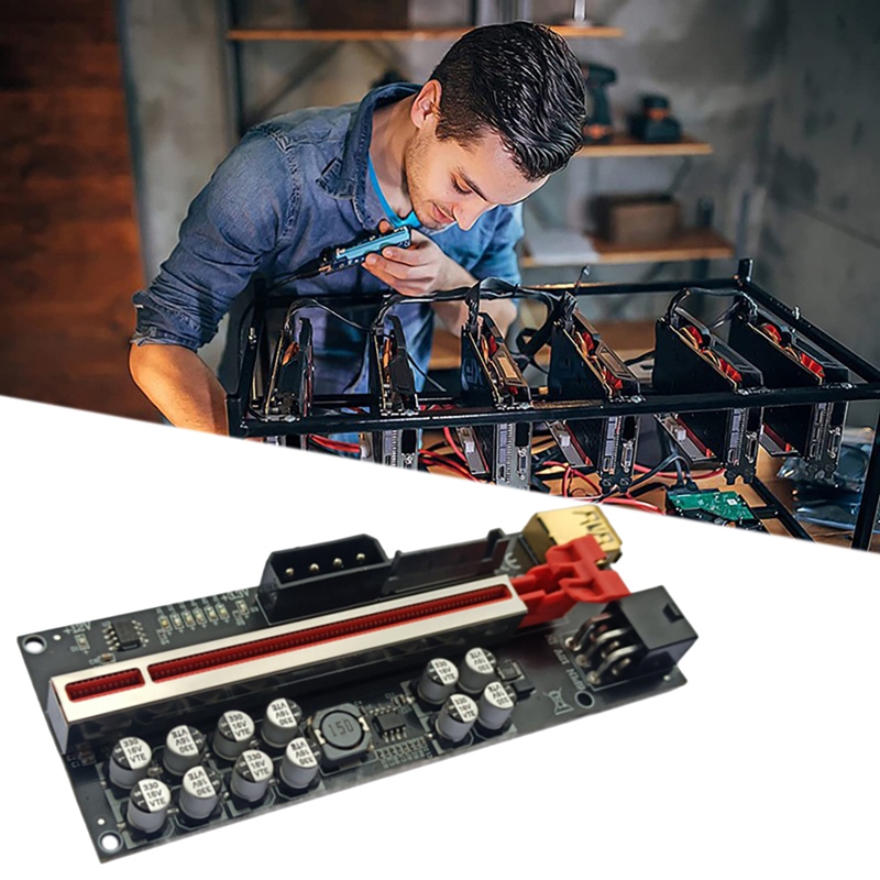 VER018 PLUS PCI-E Riser Card PCI-E 1X to 16X USB3.0 60cm Graphics Riser ...