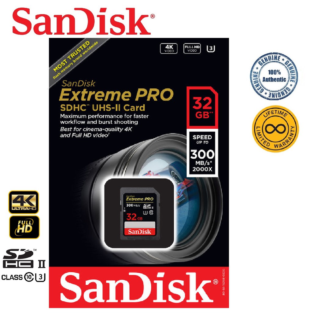 SanDisk 32GB Extreme PRO SDHC (300MB/s) - BobbyVinton - ThaiPick