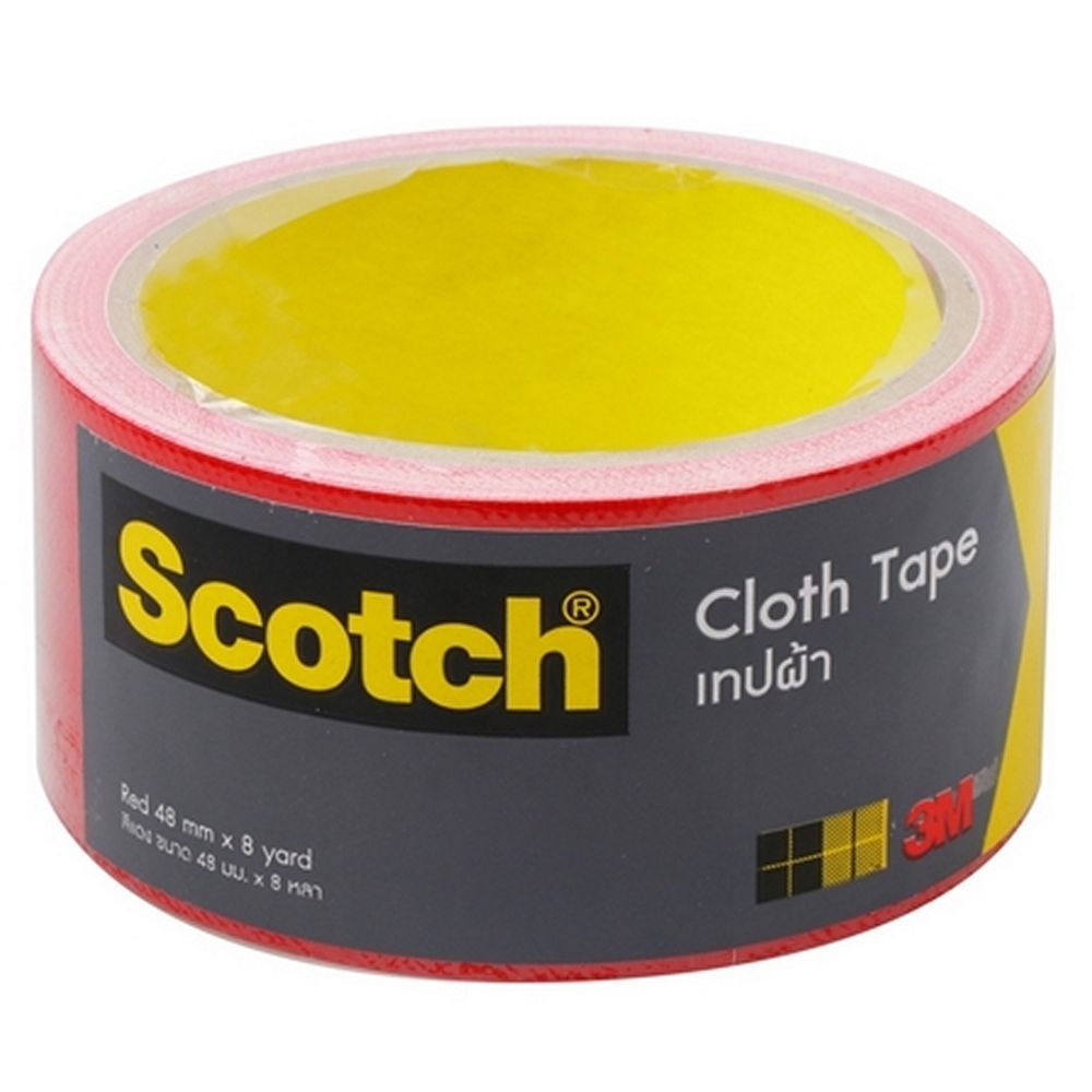 เทปผ้ามันเงา 3M 48 MMX8Y สีแดง - changecrop - ThaiPick