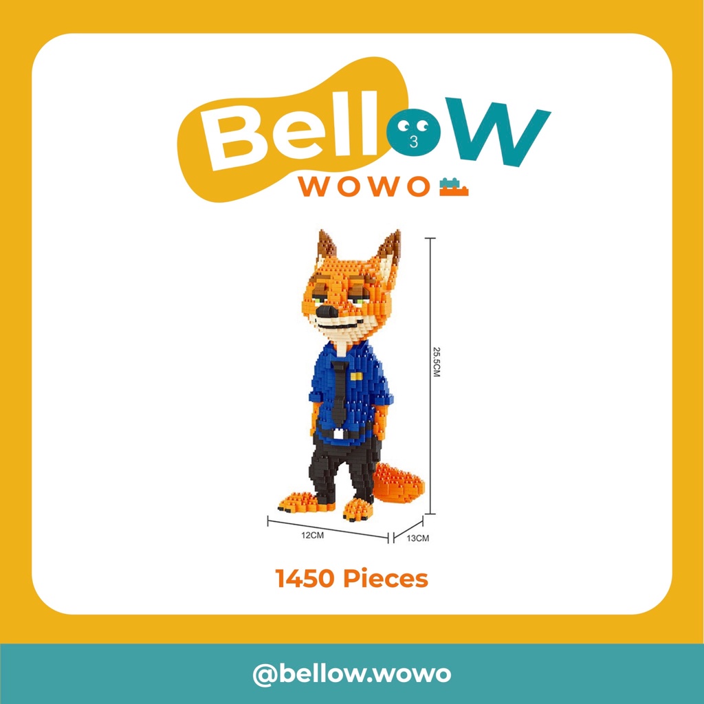 Nick Wilde, Judy Hopps - Zootopia Nano Building Block | ตัวต่อเลโก้นาโน ...