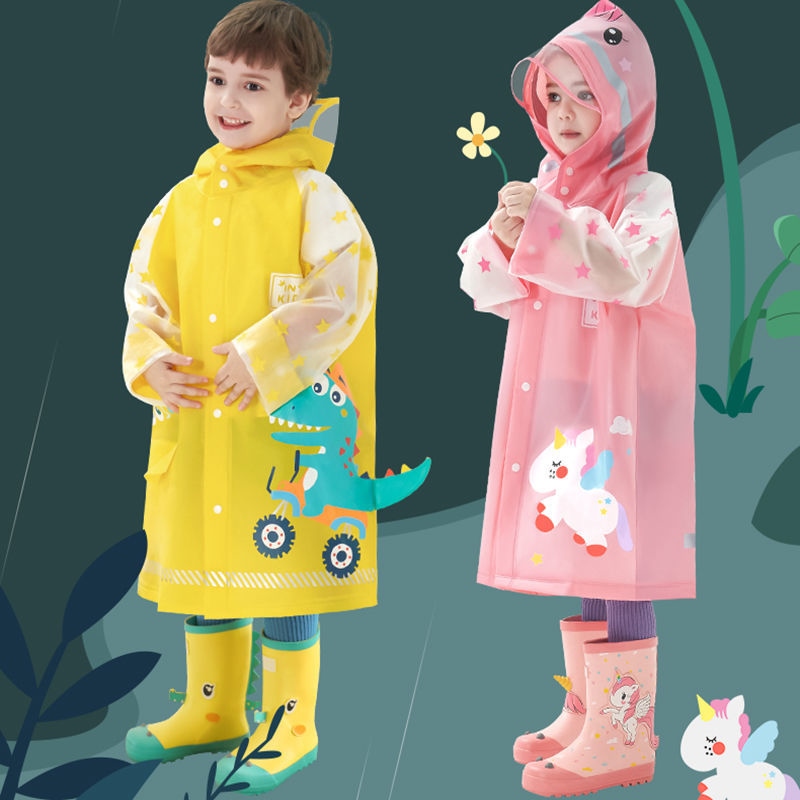 Children's raincoat kindergarten pupils boy girl child upset baby poncho cartoon waterproof ...