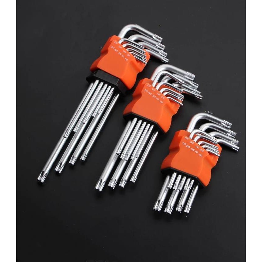 พร้อมส่ง ประแจหกเหลี่ยม หัวดาว ประแจ ประแจ6เหลี่ยม ชุด 9 ตัว ขนาด S M L ...