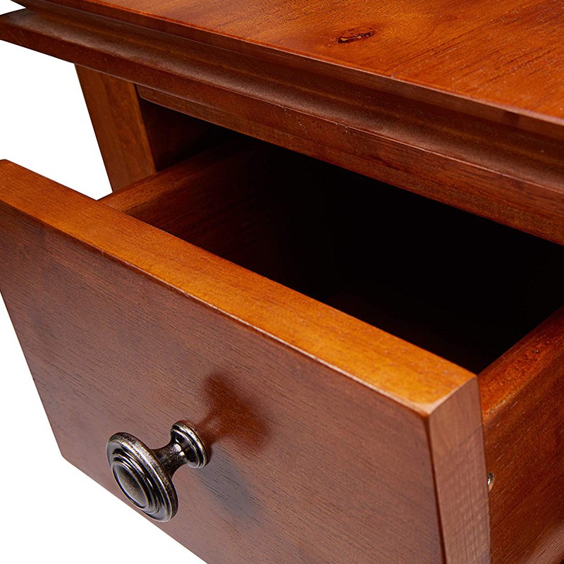 PJ Wood โต๊ะข้าง โต๊ะวางข้าง แบบเหลี่ยม 2 ชั้น ขนาด W50.8xD50.8xH53.3 ...