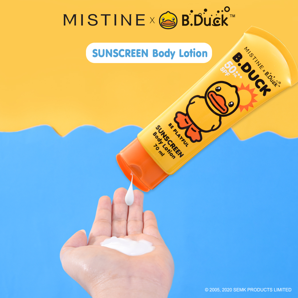 มิสทีน บอดี้ โลชั่น กันแดด ครีมกันแดดผิวกาย mistine x B.DUCK sunscreen body lotion SPF 50 PA ...