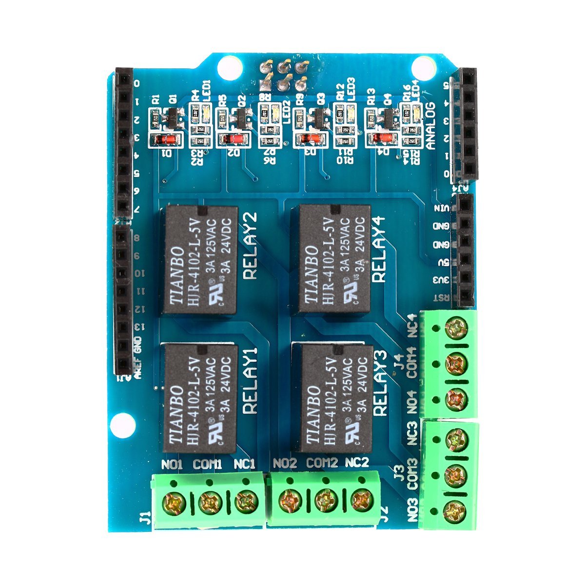 four-channel Relay Shield 5V 4-channel 4CH relay module screen for ...