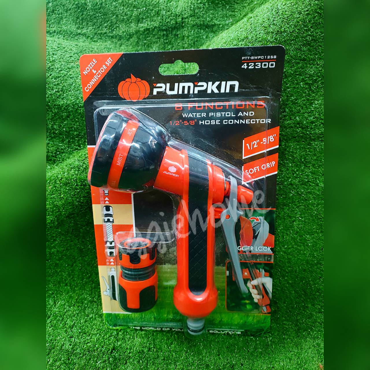 PUMPKIN ชุดหัวฉีดน้ำ รุ่น PTT-8WPC1258 (42300) ปืนฉีดน้ำ 8ฟังชั่น+ข้อ ...