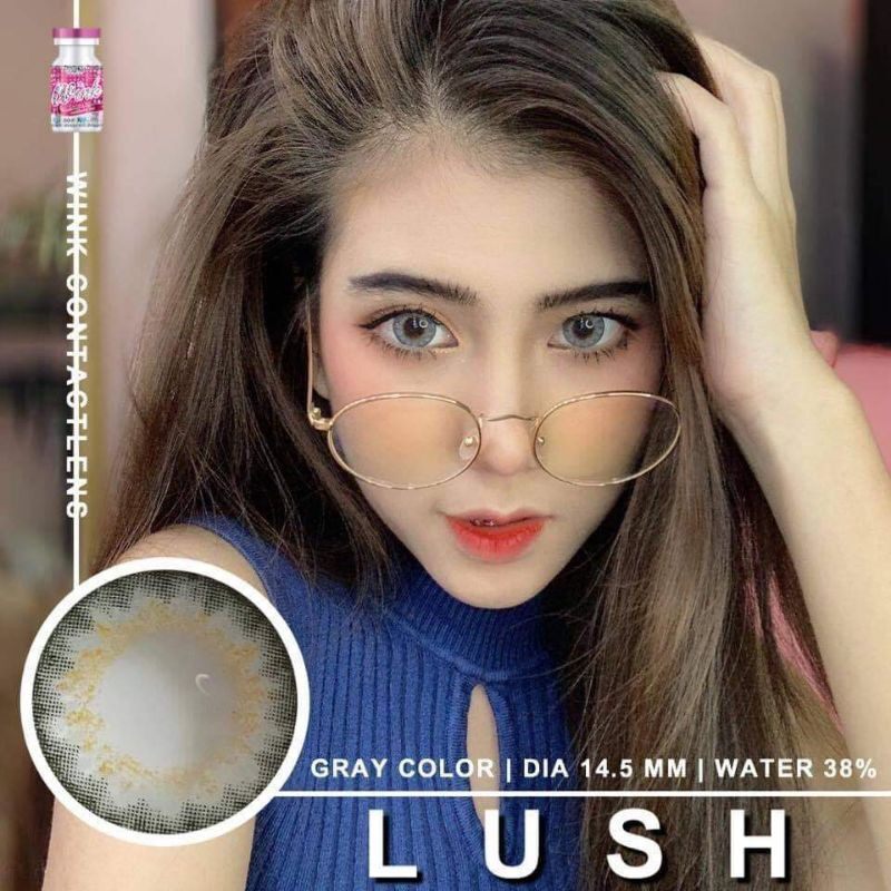 มีค่าสายตา ???? Wink Lush Janis Gray Brown บิ๊กอาย สุดปัง คอนแทคเลนส์ ...