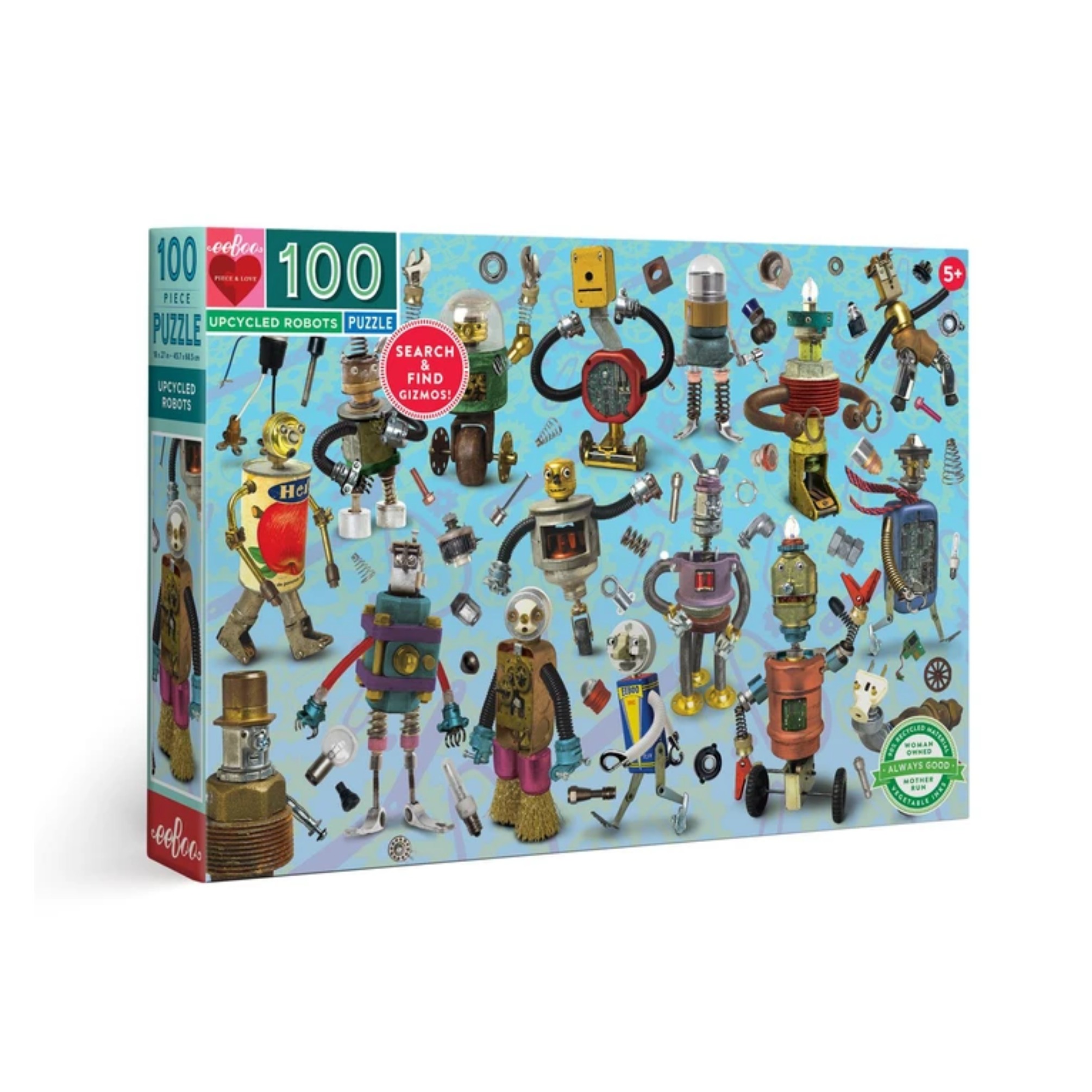 eeboo Upcycled Robot 100 Piece Jigsaw Puzzle size 68 x 46 cm - จิ๊กซอว์ ...