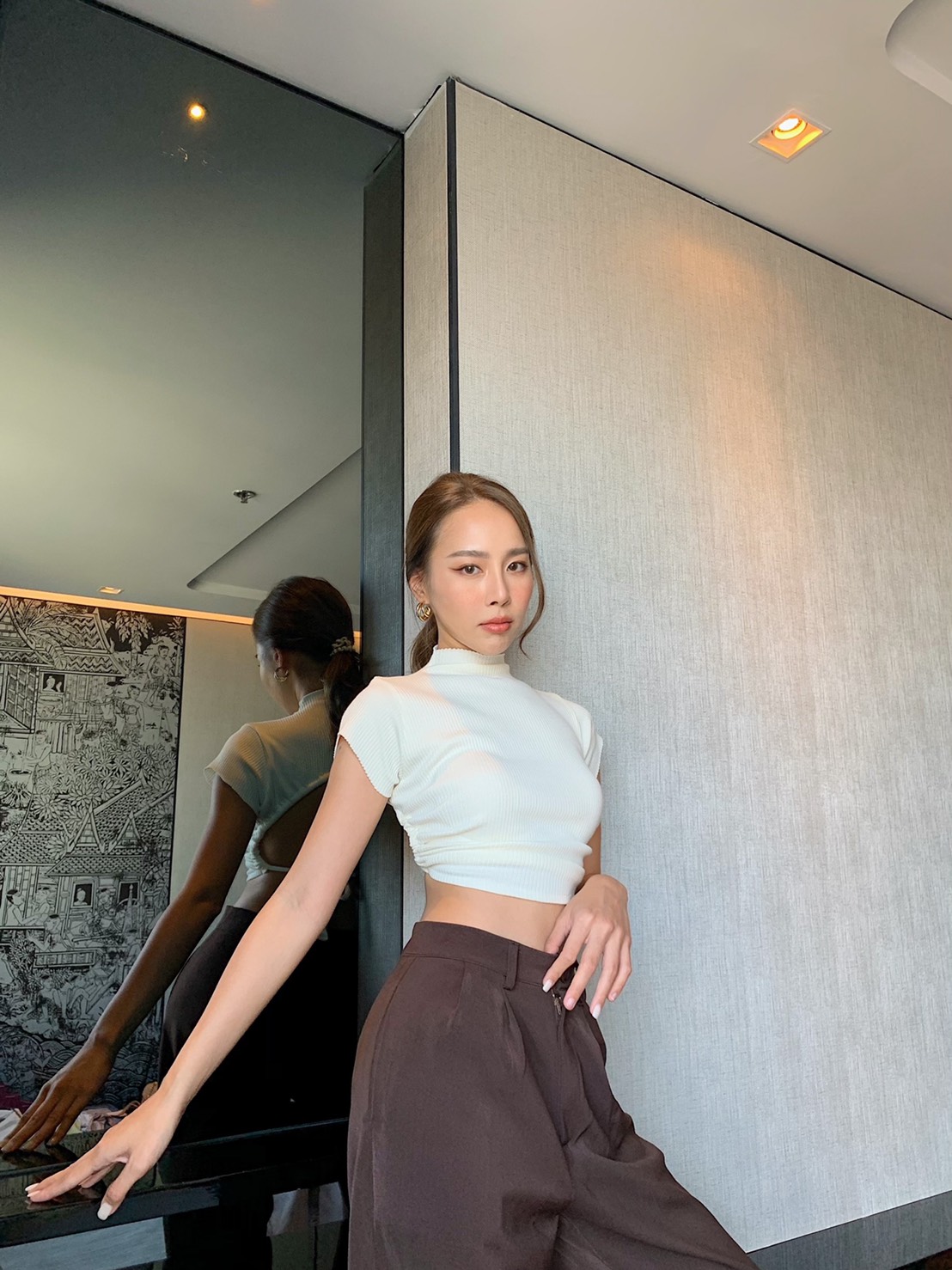 Luna shopเสื้อแฟชั่นผู้หญิงเสื้อแขนสั้นพิมพ์ลายตัวอักษรผู้หญิงเสื้อยืด ...