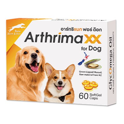 [ส่งฟรี] Arthrimaxx for Dog บรรจุ 60 เม็ด สำหรับสุนัข อาหารน้ำมันหอย ...