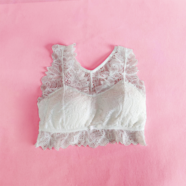 สินค้าพร้อมส่งจากไทย💥Angle Bra 💥 (A674)เสื้อครอปลูกไม้ฟองน้ำ ตัวเว้า ...