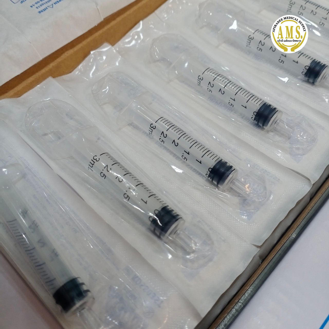 (ยกกล่อง)Syringe -Terumo 3 ml กระบอกฉีดยาผ่านผิวหนังปราศจากเชื้อชนิดใช้ได้ครั้งเดียว DISPOSABLE ...