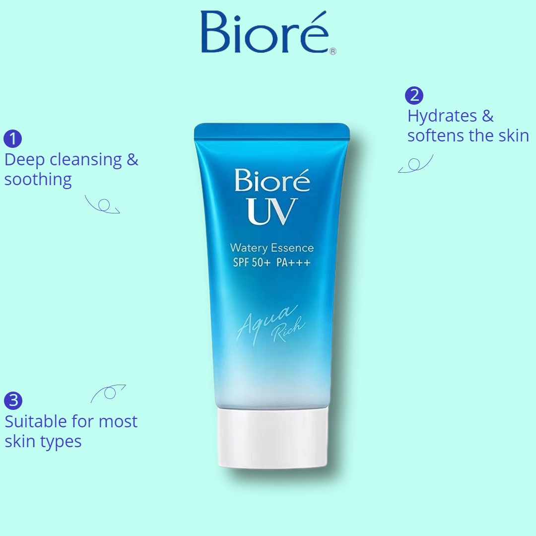 สินค้ามีพร้อมส่งแท้ BIORE UV Aqua Rich Watery Essence SPF50 PA ...