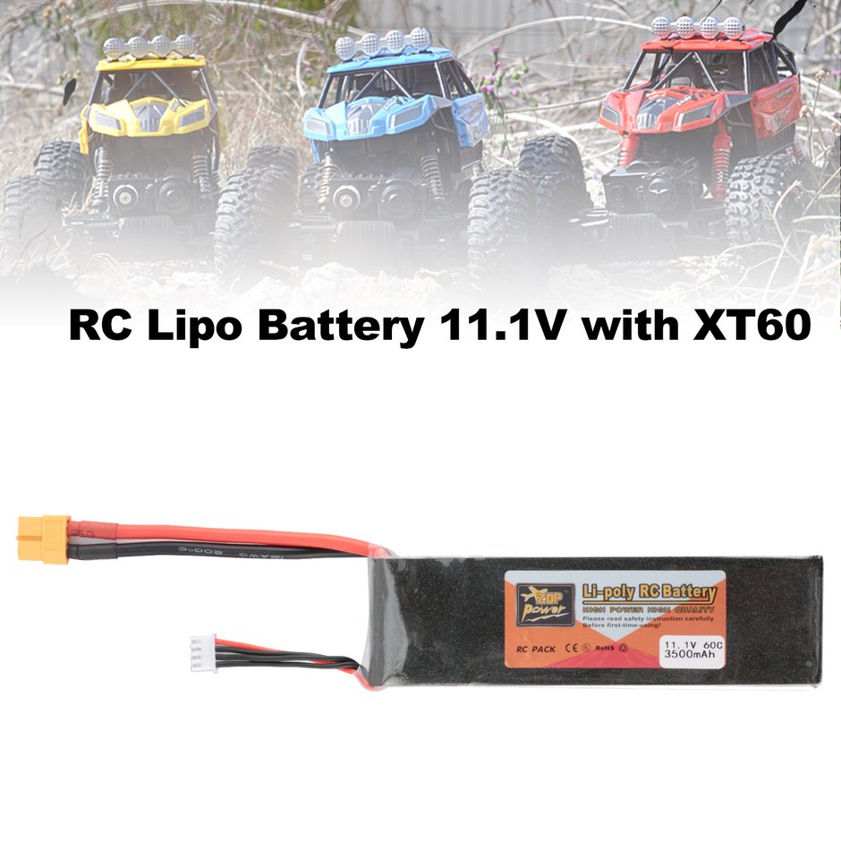 Gozee Magic ZOP Power 11.1V 3500mAh 60C 3S 1P Lipo batery XT60 plug for ...