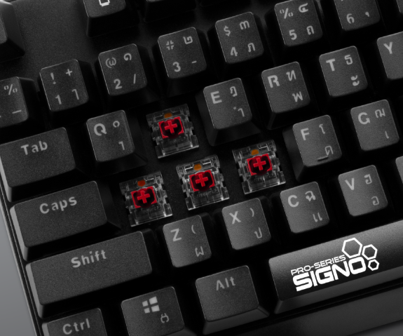 KB-718 KEYBOARD (คีย์บอร์ด) SIGNO INDIGO TKL MINI RGB (FULL KEY)(มี 2 ...