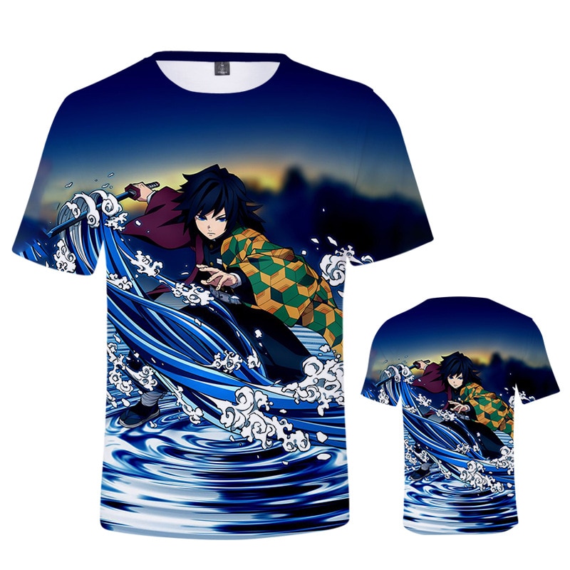 Demon Slayer 3D Printed T Shirts Short Sleeve T-shirt Crewneck ...